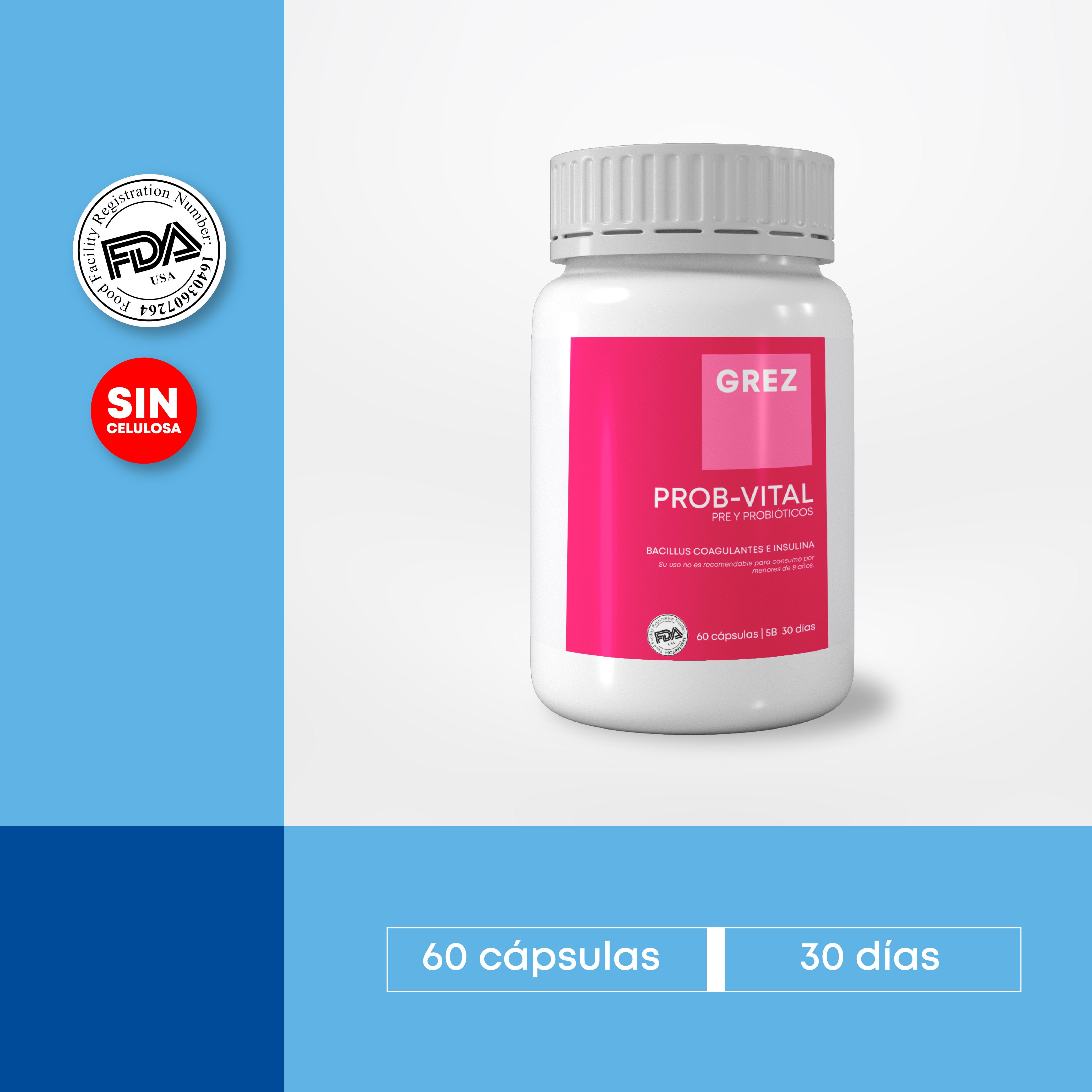 PROB-VITAL - Simbiótico (Probióticos & prebióticos) – THE GREZ WAY CL