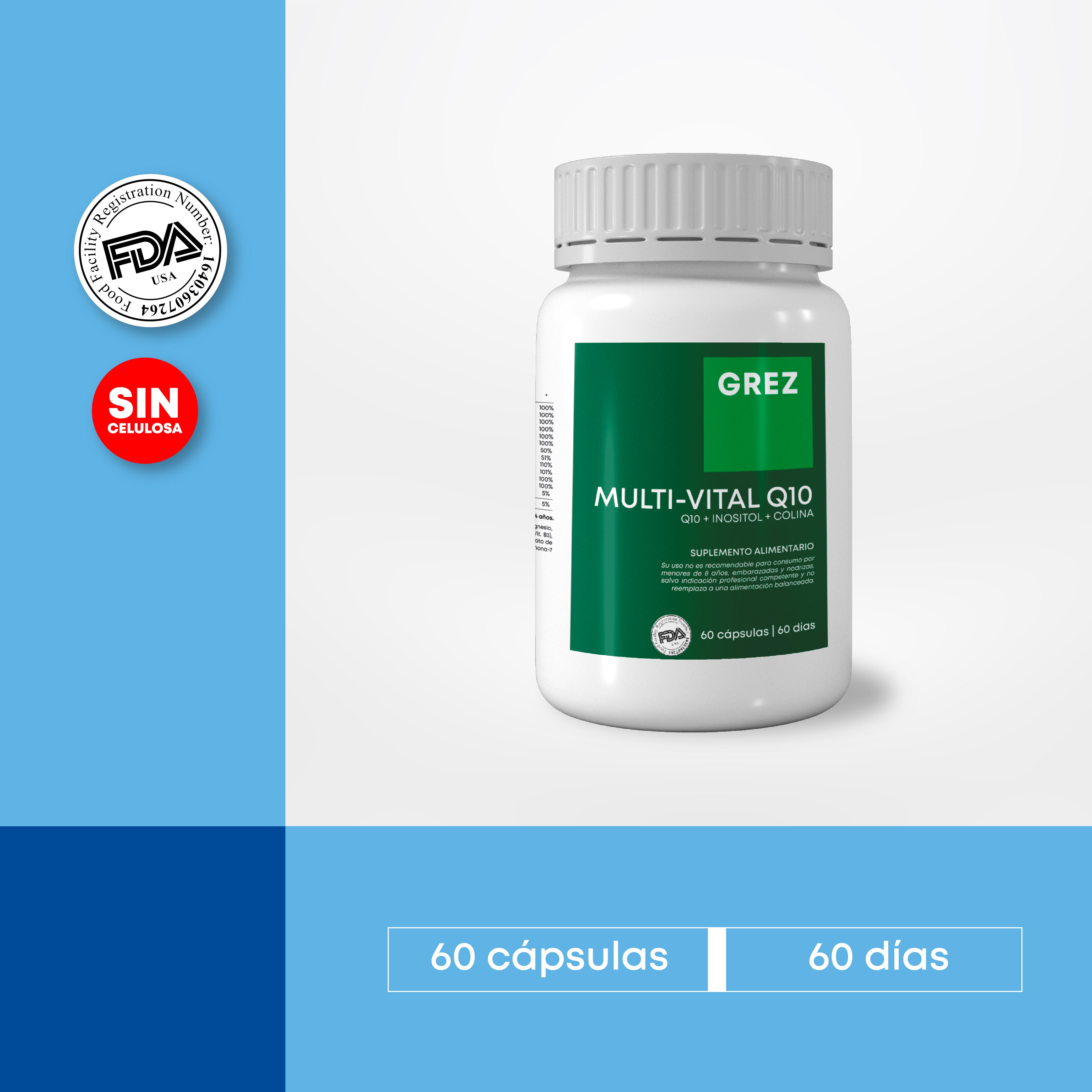 MULTI-VITAL Q10 - Vitaminas + Q10 + Inositol + Colina – THE GREZ WAY CL