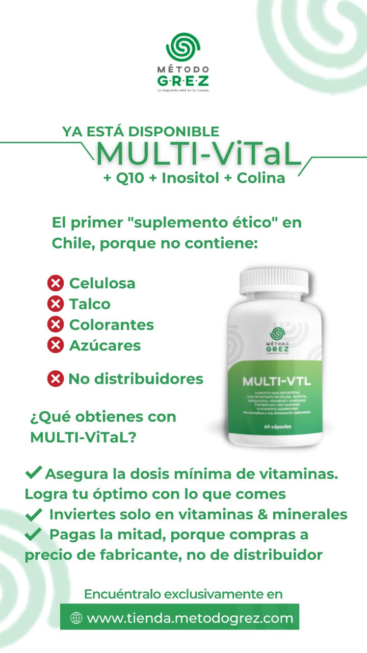 MULTI-VITAL Q10 - Vitaminas + Q10 + Inositol + Colina – THE GREZ WAY CL